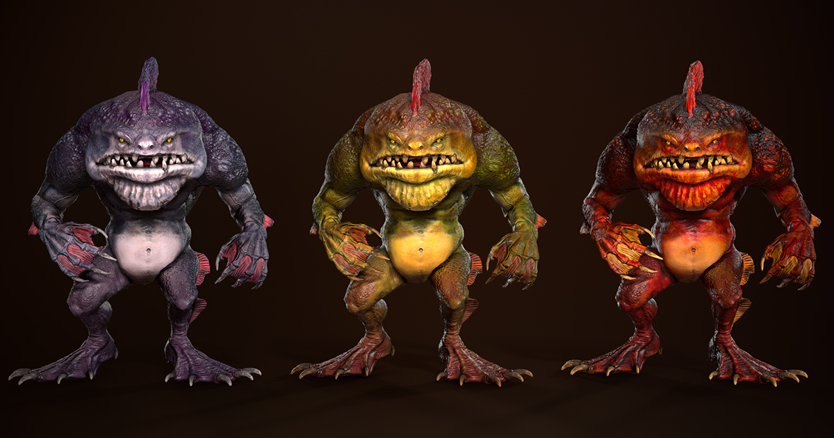 Monster Amphibian | 3D Creatures | Unity Asset Store