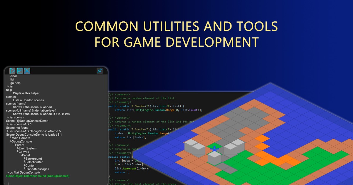Common Utilities And Tools Starter Pack Utilities Tools Unity Asset