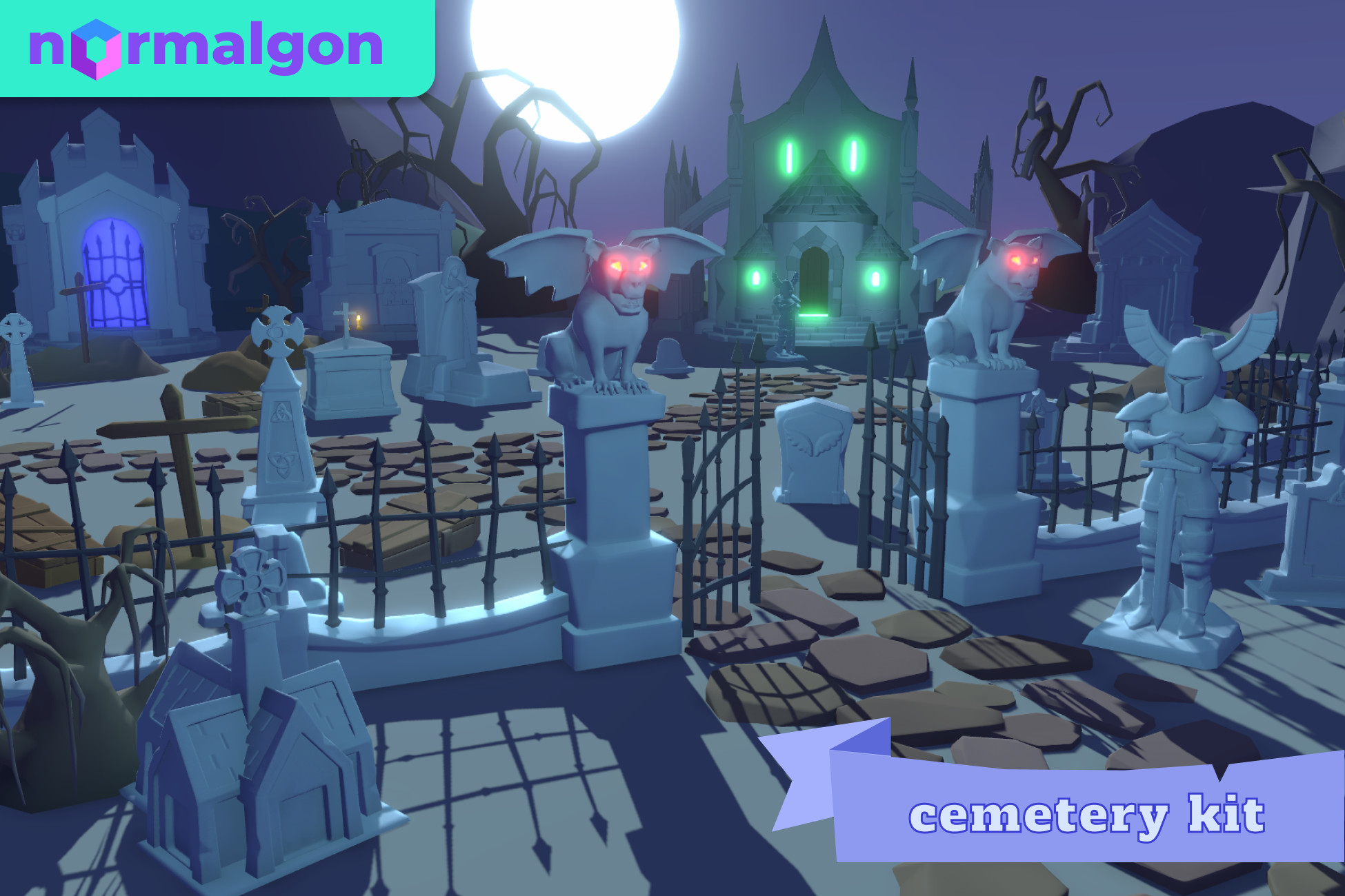 Cemetery Kit - Normalgon | 3D Fantasy | Unity Asset Store