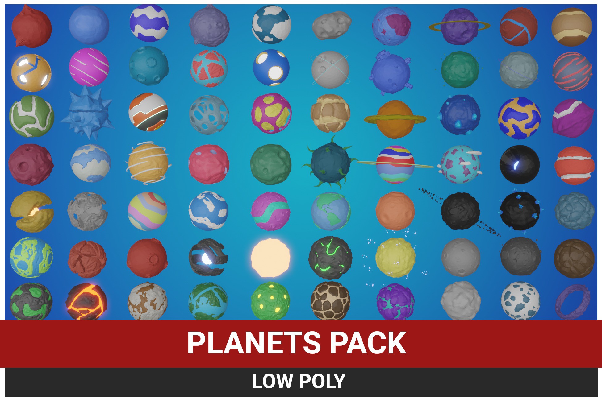 LowPoly Planets Pack | 3D Props | Unity Asset Store