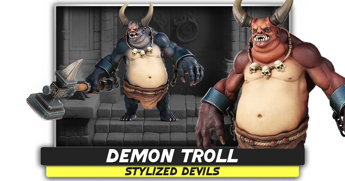 Demon Troll - Stylized Devils - RPG Character Animated Monster Warrior - #22 | Characters ...