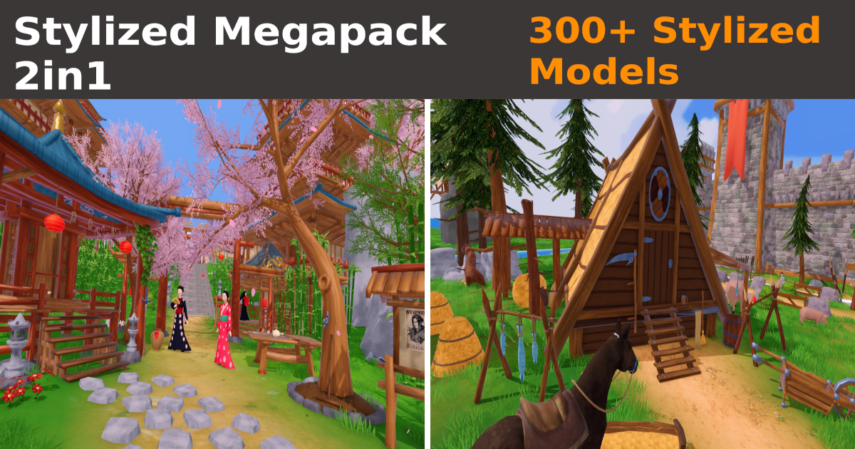 Stylized Megapack 2in1 | 3D Environments | Unity Asset Store