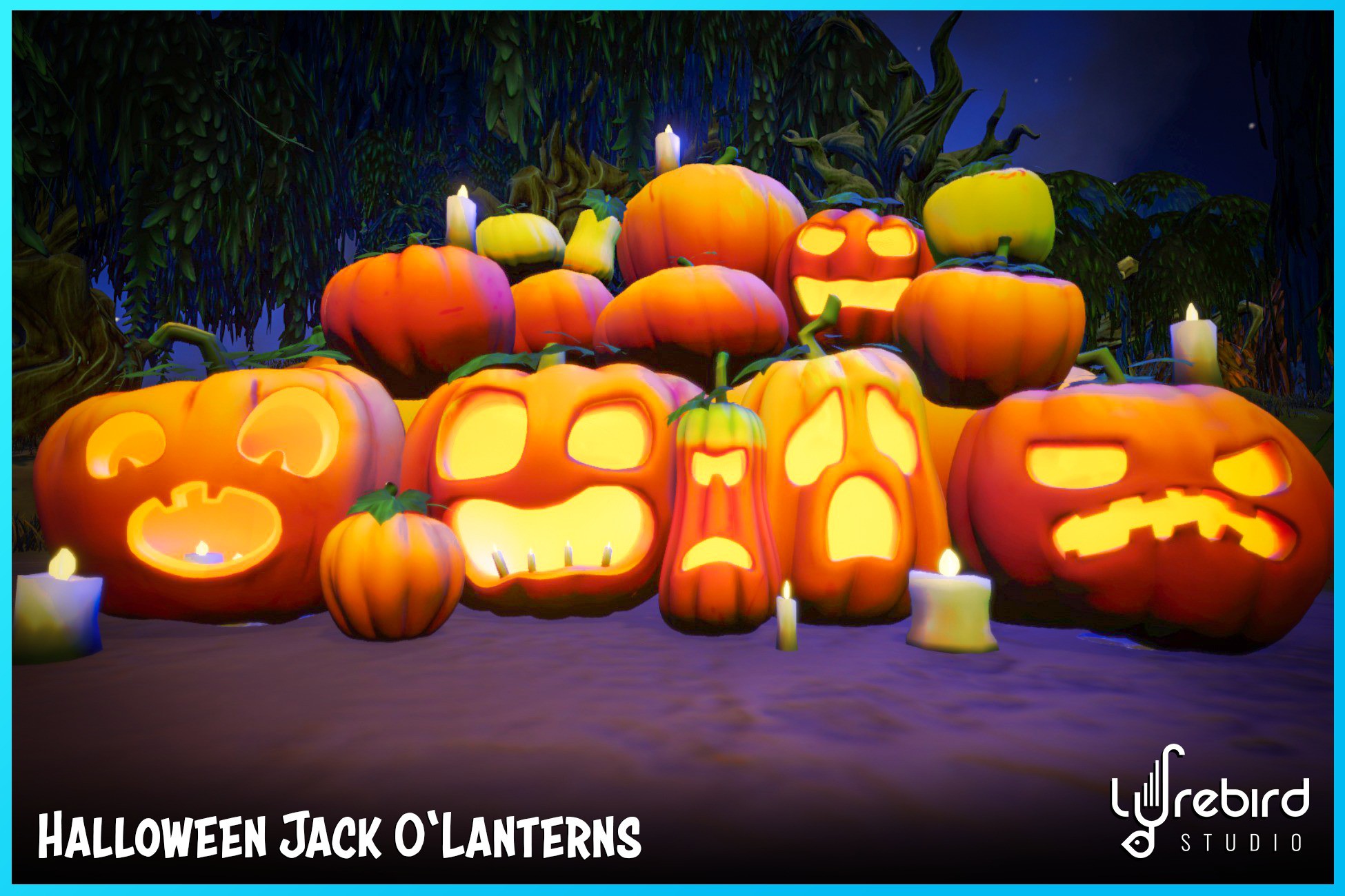 Stylized Halloween Jack O'Lanterns and Pumpkins | 3D Environments ...