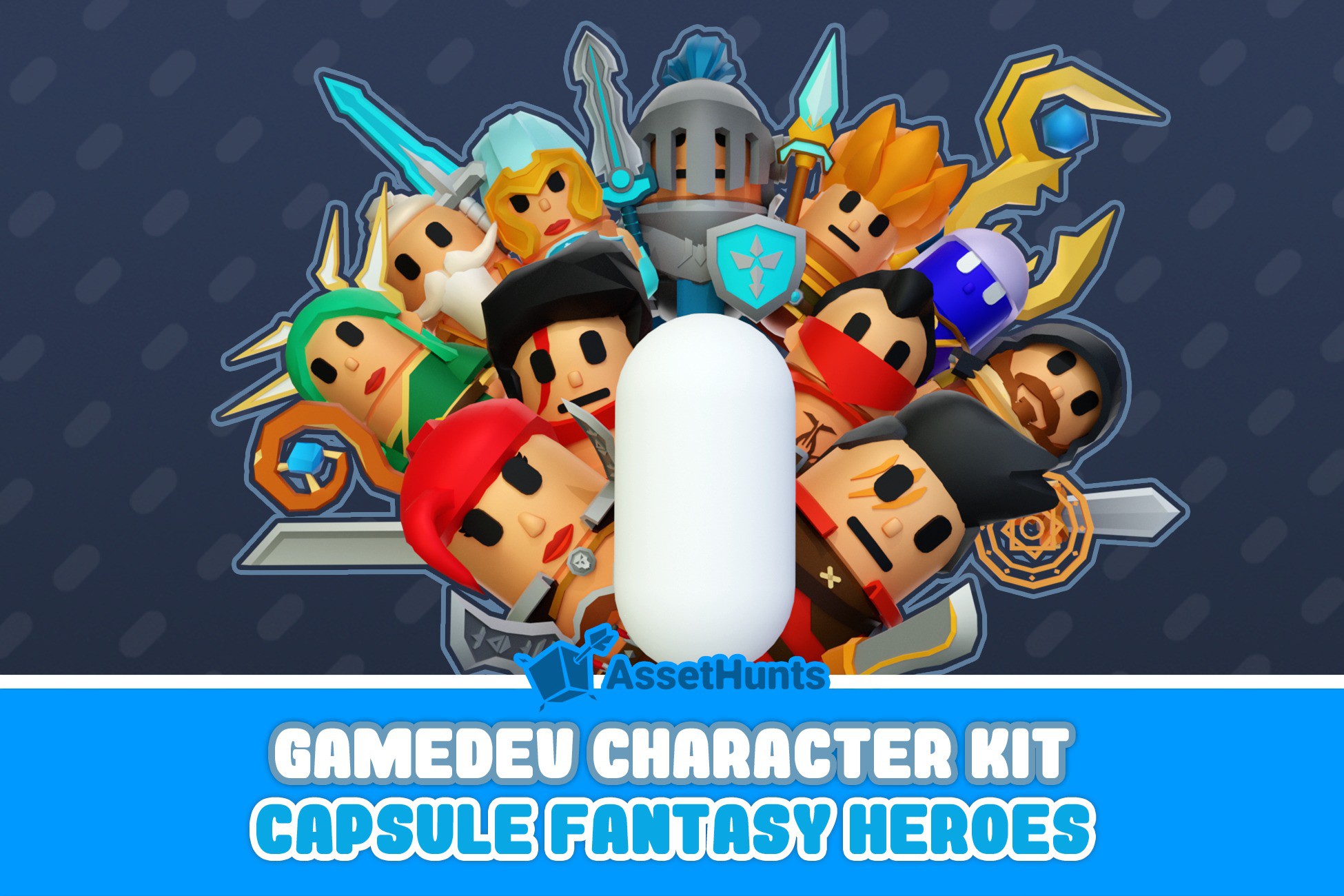 GameDev Character Kit – Capsule Fantasy Heroes by AssetHunts!