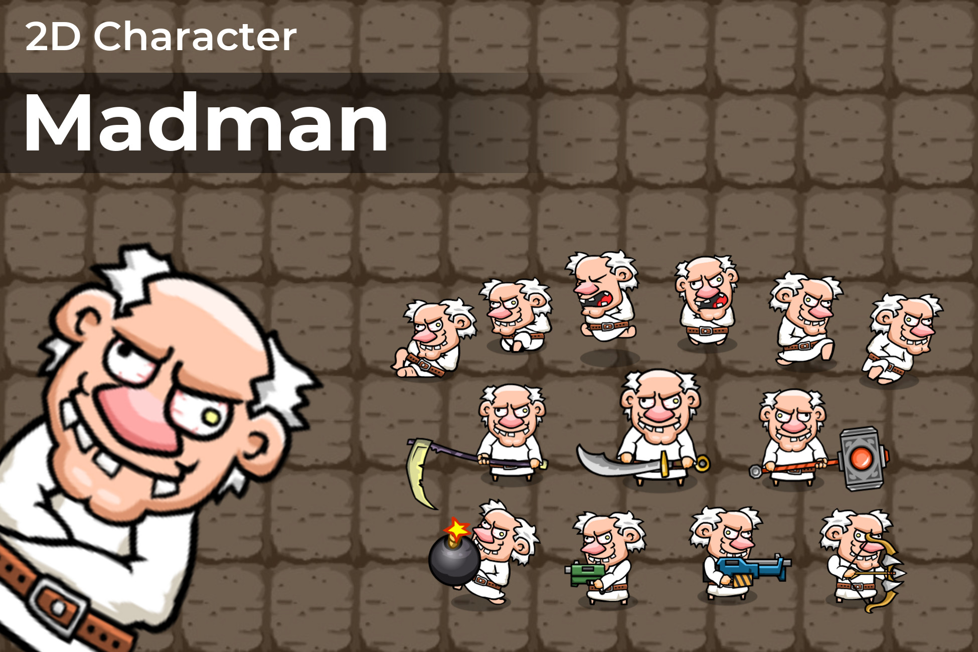 2D Character - Madman | 2D Characters | Unity Asset Store