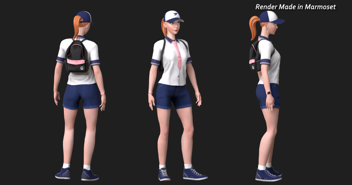 Student Girl - Modular Charaсter | Characters | Unity Asset Store
