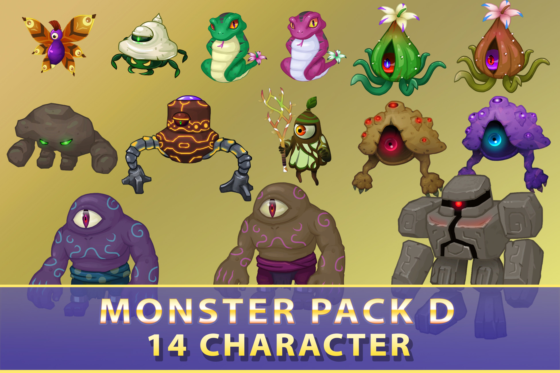 2D Monster pack D | 2D Characters | Unity Asset Store