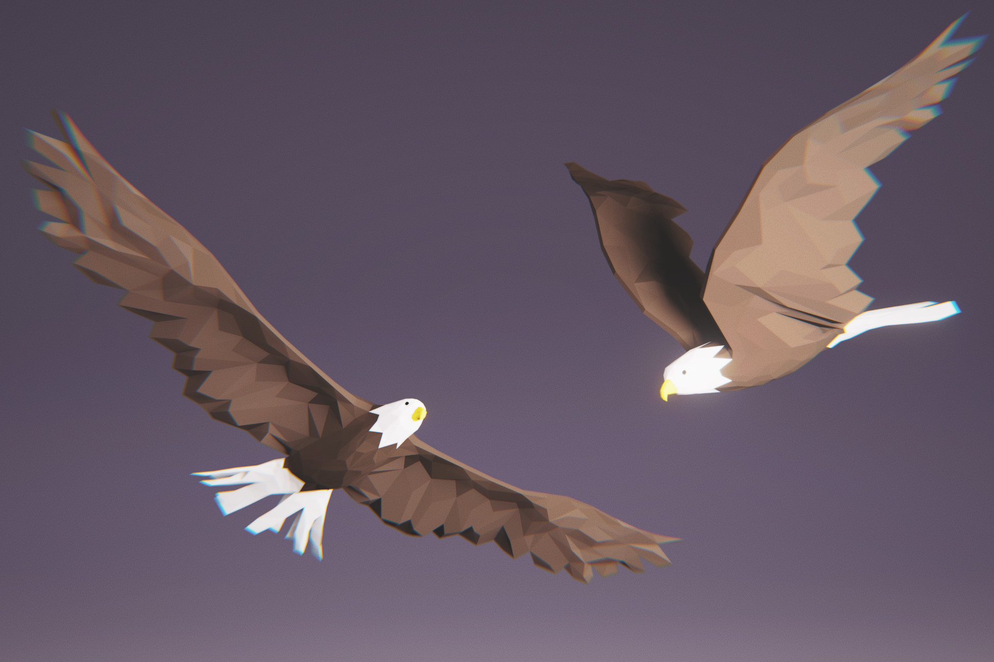 Low Poly Bird: Bald Eagle | Characters | Unity Asset Store