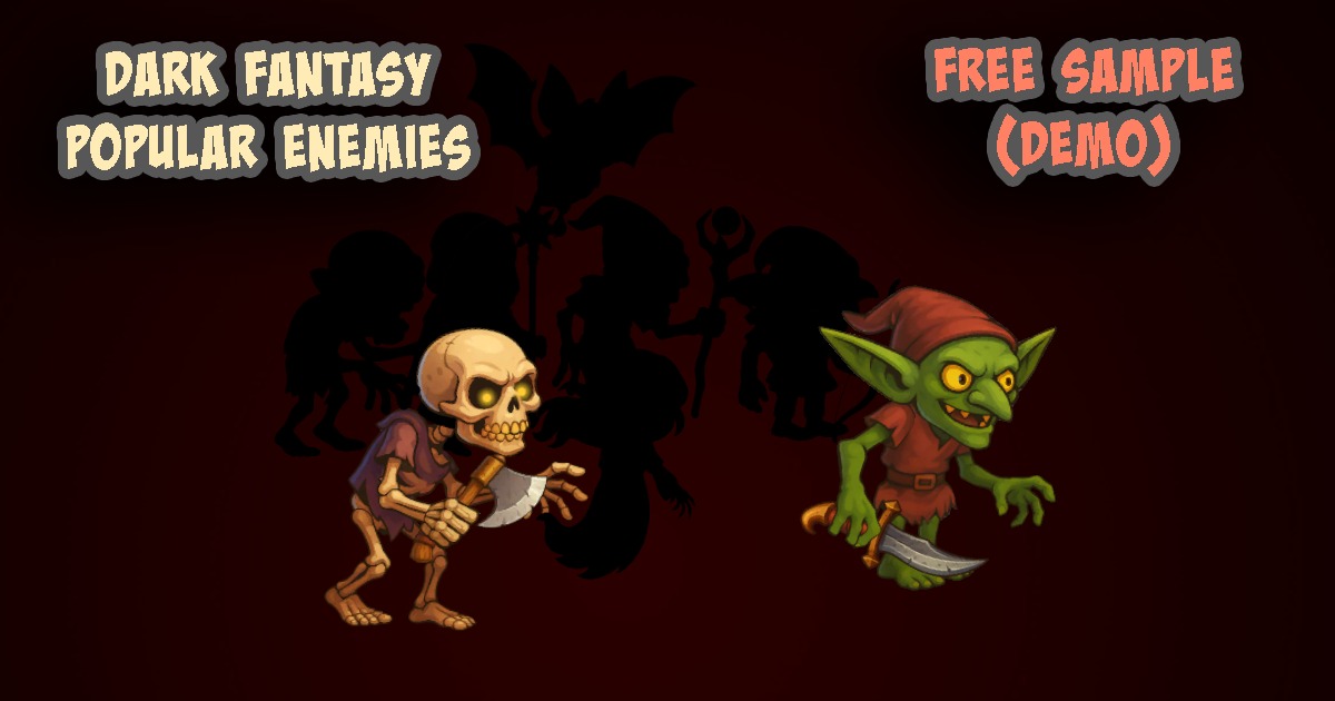 Dark fantasy - popular enemies - Free Sample | 2D Characters | Unity ...