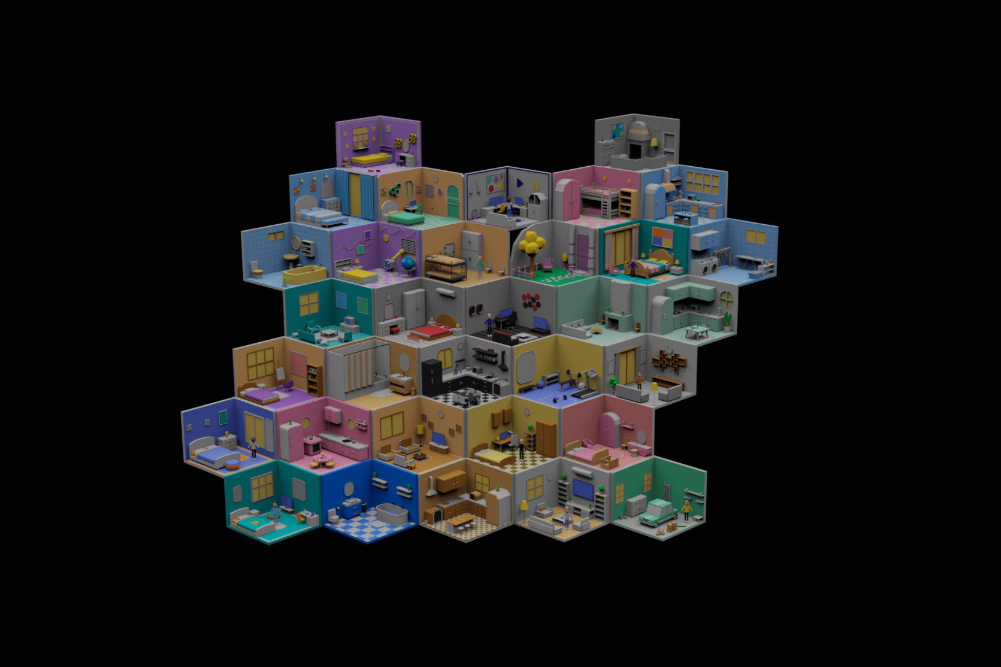 Simple Poly Rooms And Characters | 3D 環境 | Unity Asset Store