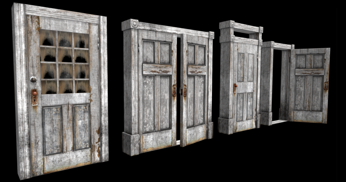 HQ Old Doors | 3D Interior | Unity Asset Store