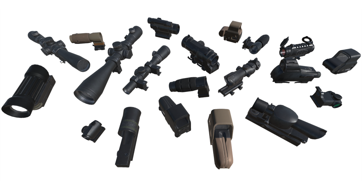Scopes and sights pack | 3D Guns | Unity Asset Store