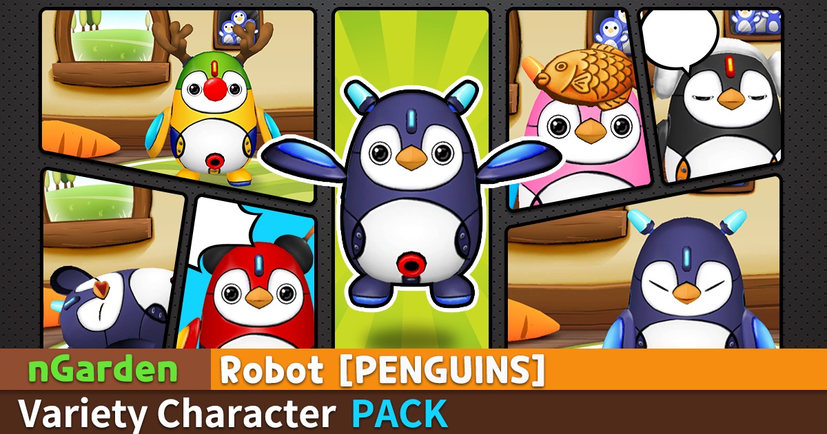 Robot Penguins | 3D Characters | Unity Asset Store
