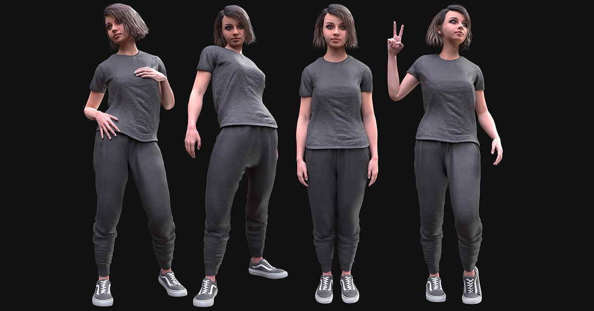 Woman in Sport Outfit 3 - Rigged | 3D Characters | Unity Asset Store