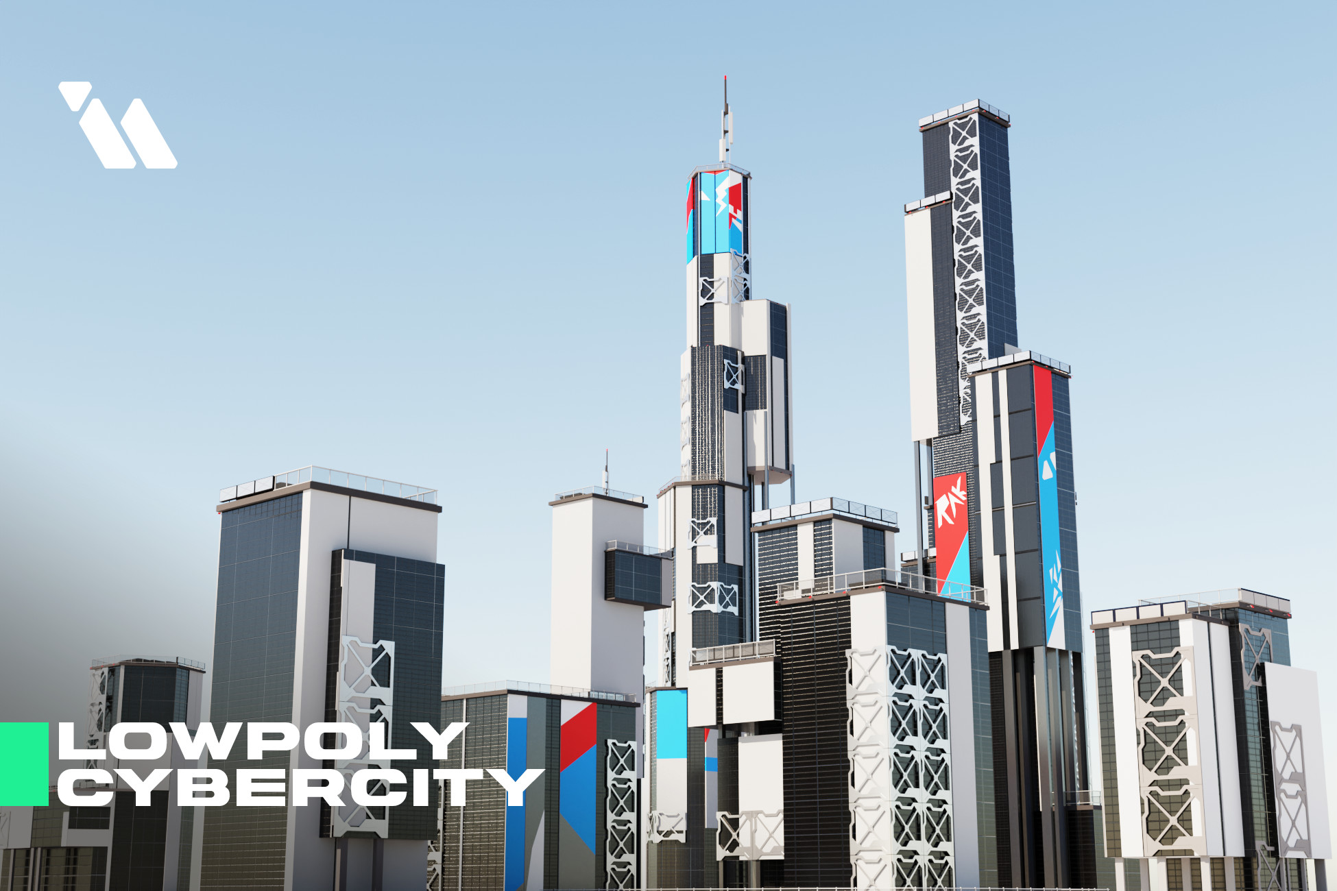 Low Poly Cyber City | 3D Urban | Unity Asset Store