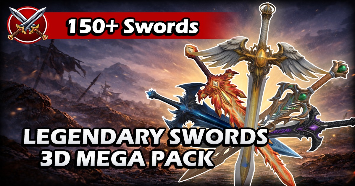 Legendary Swords 3D Mega Pack | 3D Weapons | Unity Asset Store