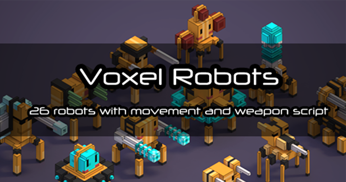 Voxel Robots Model | 3D Robots | Unity Asset Store