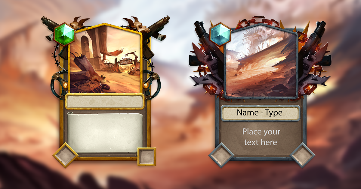 UI Post apocalyptic Card Game - Vertical | 2D Icons | Unity Asset Store