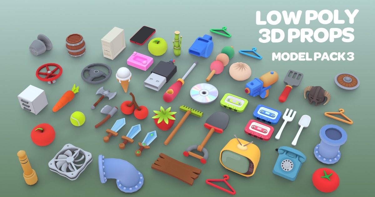 Low Poly 3D Props Model Pack 3 | 3D Props | Unity Asset Store