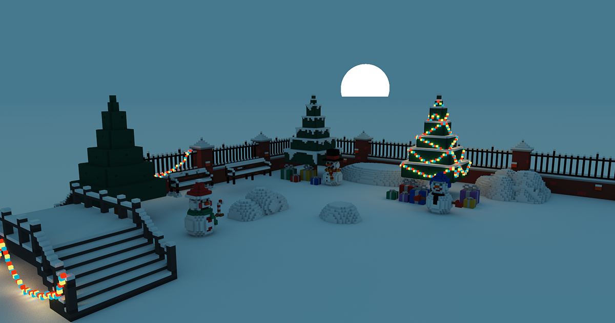 Free Voxel Christmas Pack | 3D Environments | Unity Asset Store