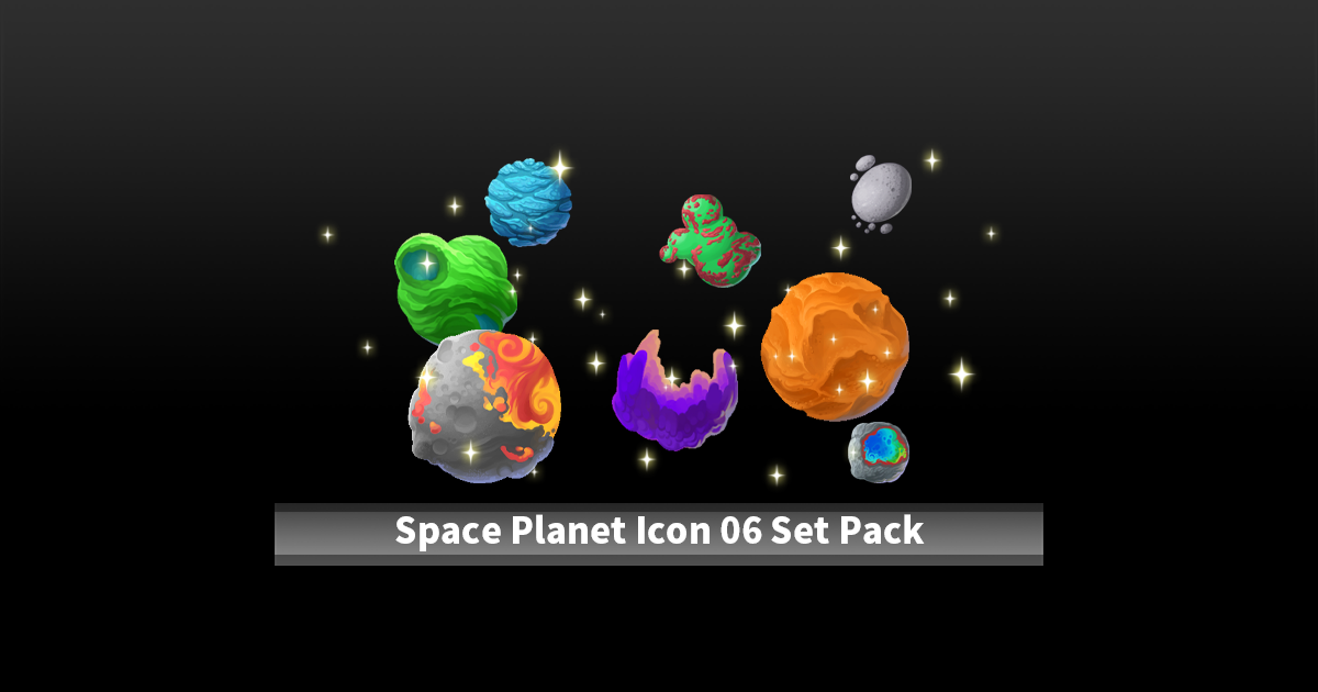 Space Planet Icon 06 Set Pack | 2D Icons | Unity Asset Store