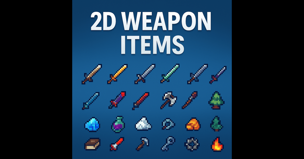 2D Weapon Items | 2D Icons | Unity Asset Store