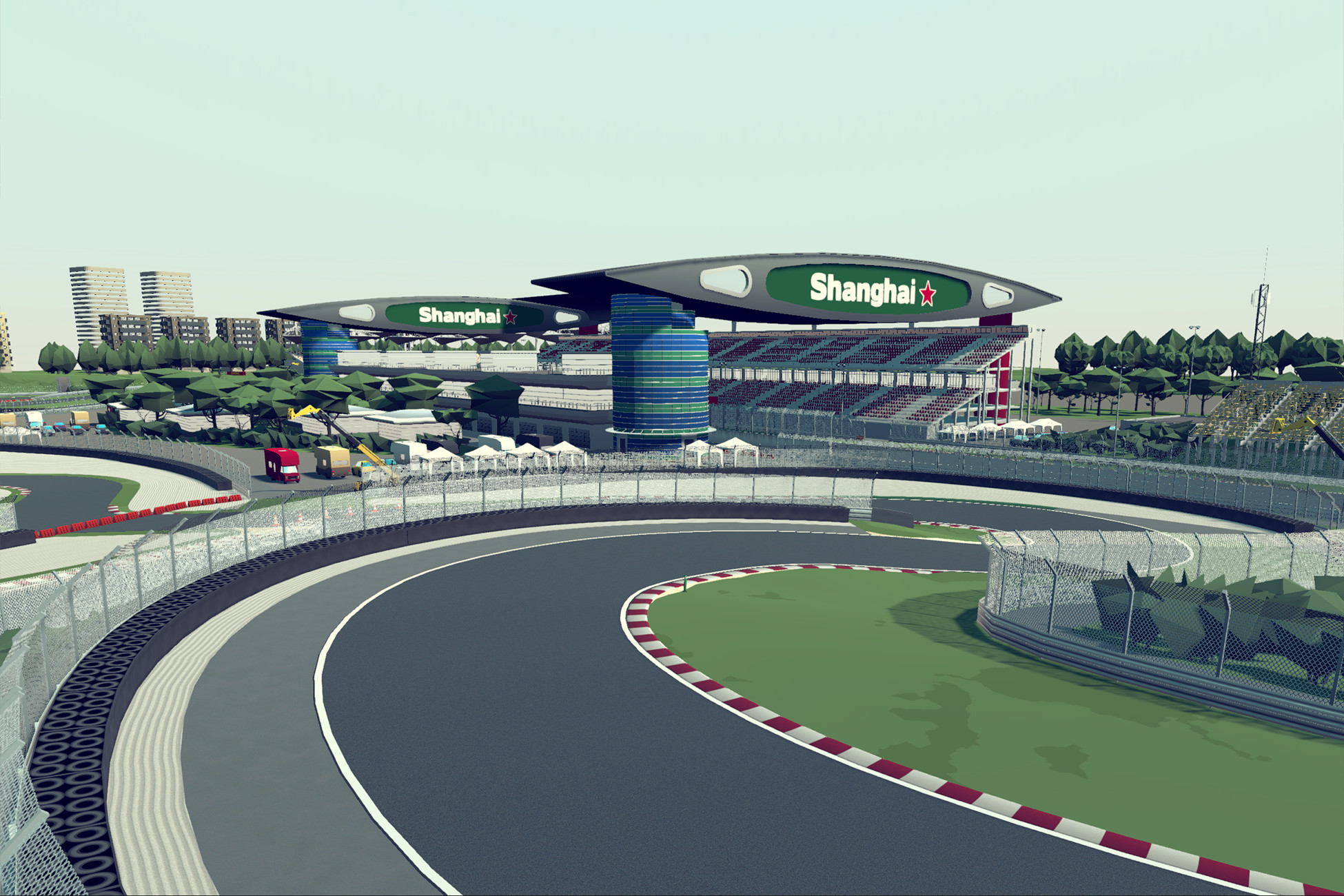 Cartoon Race Track Shanghai | 3D Roadways | Unity Asset Store