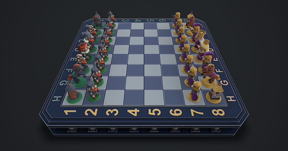 Chess game ready 3d model | 3D Props | Unity Asset Store