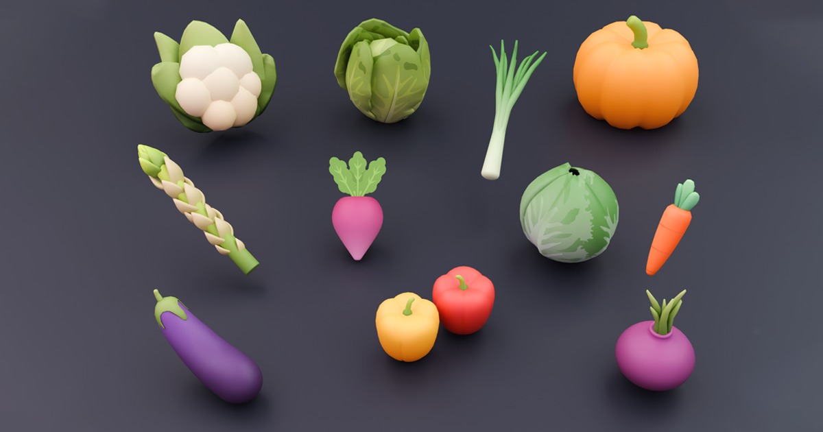 Cartoon Pack | Vegetables | 3D Props | Unity Asset Store