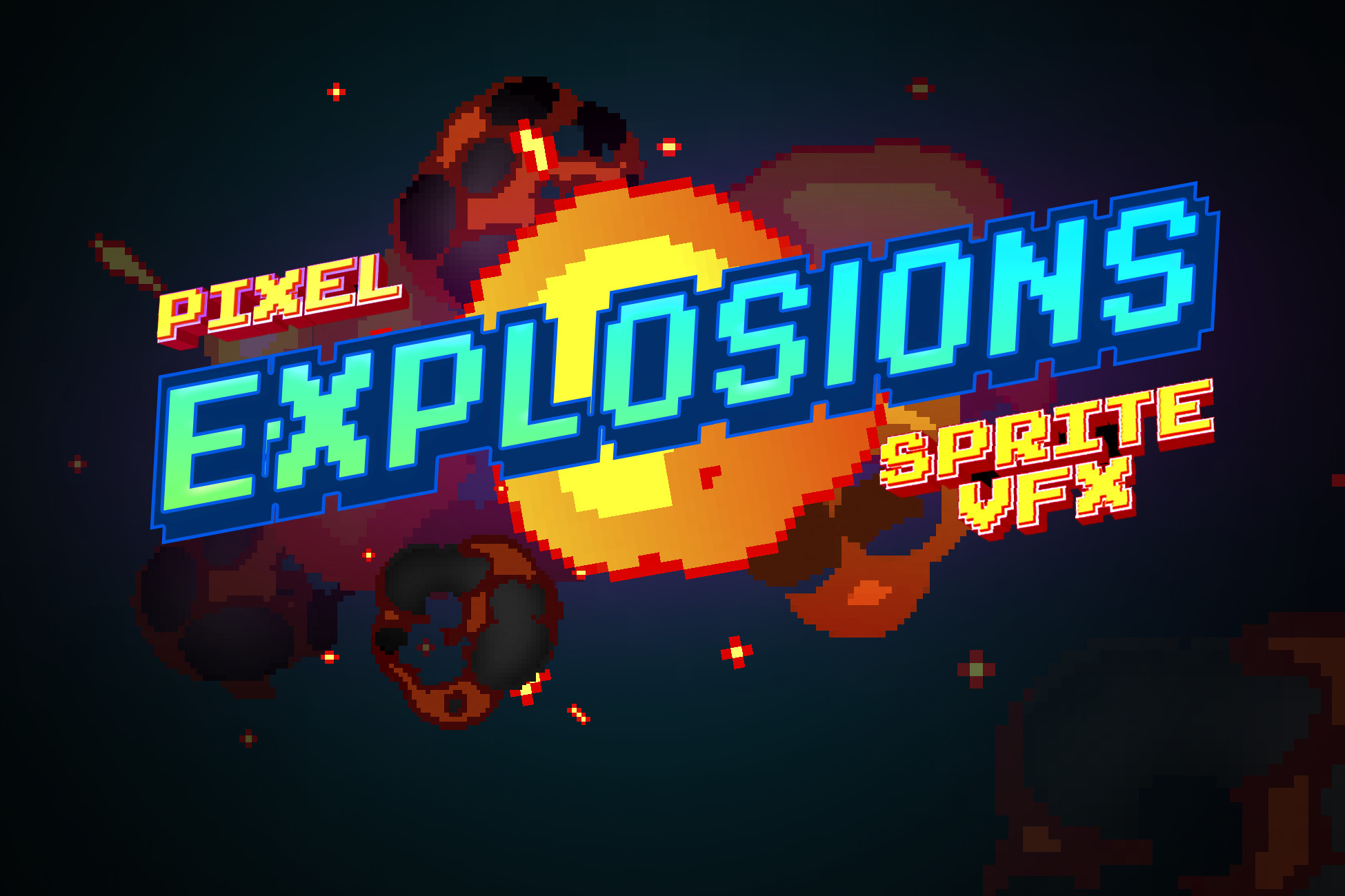 Pixel explosions sprite effects pack | 2D Textures & Materials | Unity ...