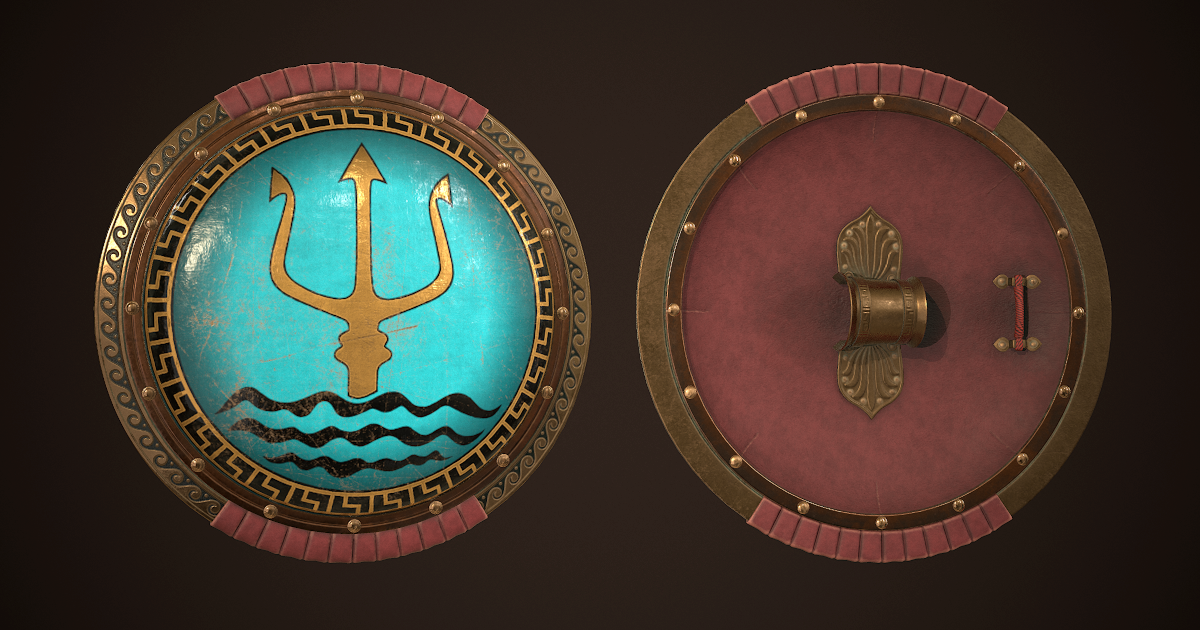 Hoplite Shield (Aspis) Trident | 3D 武器 | Unity Asset Store
