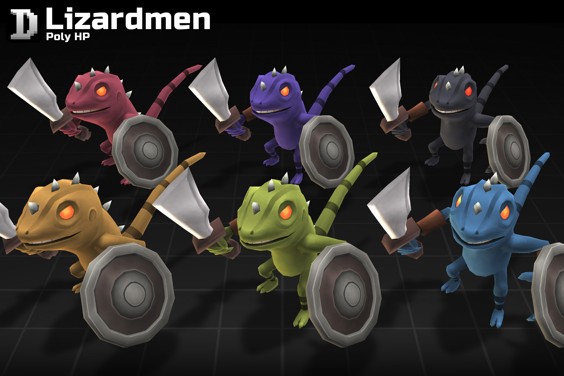 Poly HP - Lizardmen | 3D Creatures | Unity Asset Store