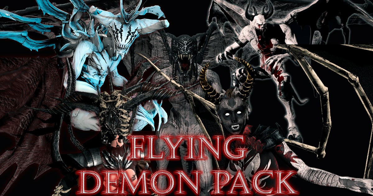 Flying Demon pack | 3D Creatures | Unity Asset Store