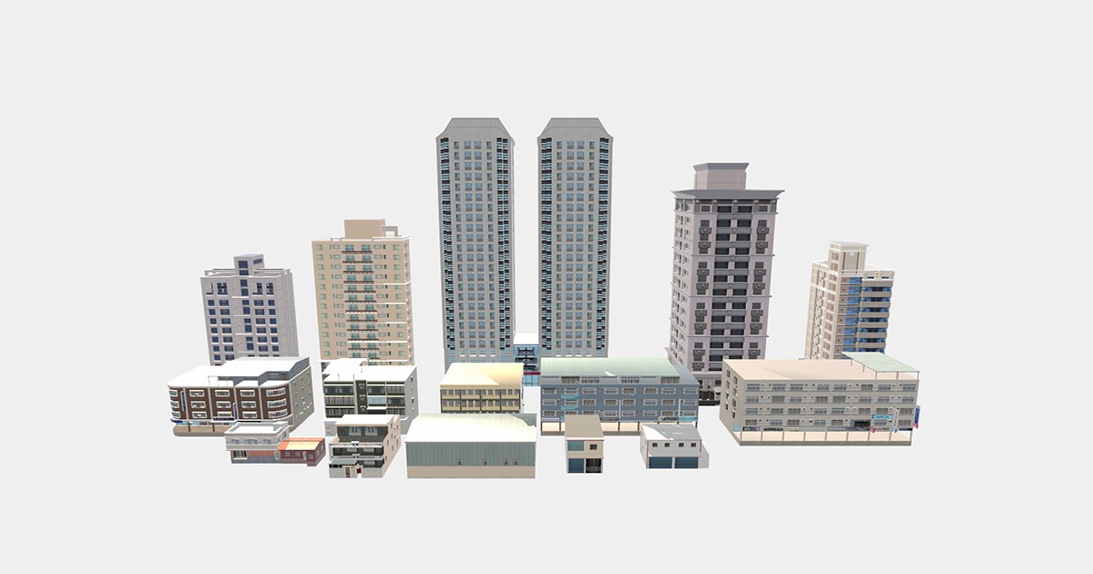 BuildingPackage_v2 | 3D Urban | Unity Asset Store