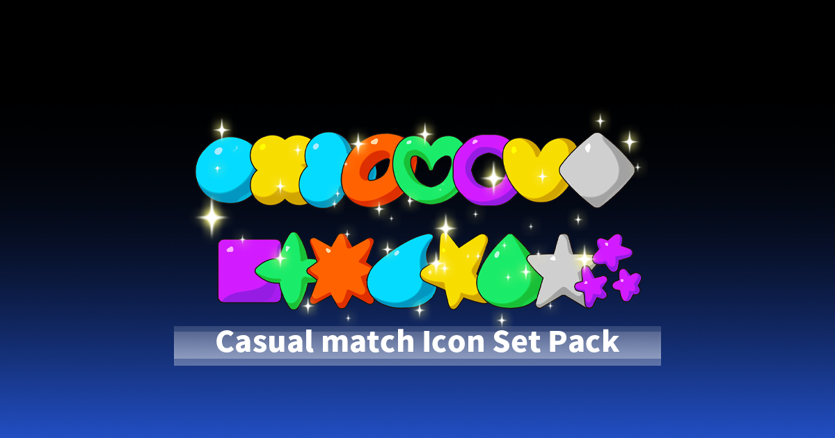 Casual match Icon Set Pack | 2D Icons | Unity Asset Store