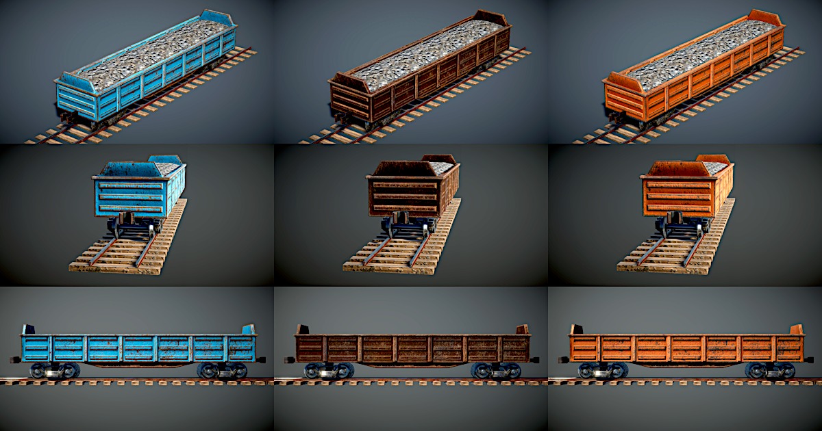 Train Controller Addon 2 - Gondola Wagon | 3D Land | Unity Asset Store