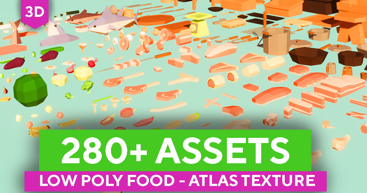 Low Poly FOOD PACK | 3D Food | Unity Asset Store