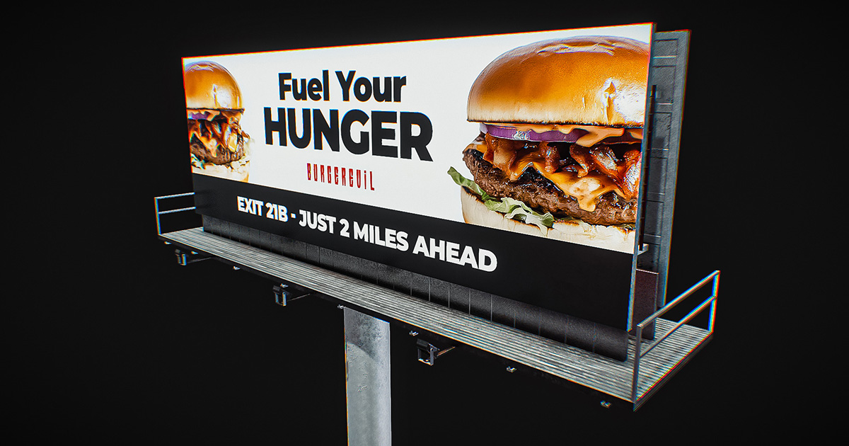 Billboard Fast Food 3D Model | 3D Props | Unity Asset Store