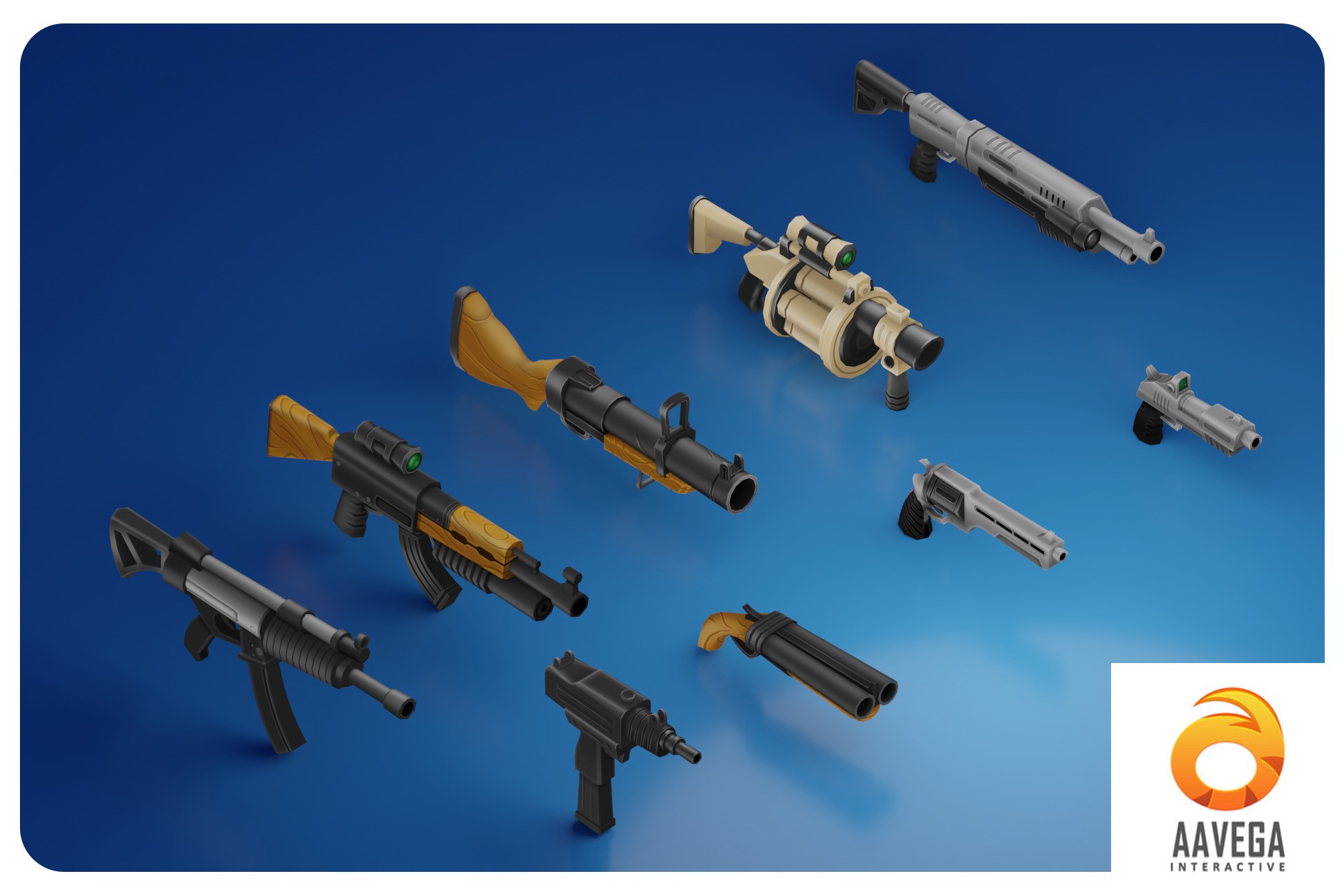 Stylized Low Poly Ranged Weapon Pack 01 | 3D 무기 | Unity Asset Store