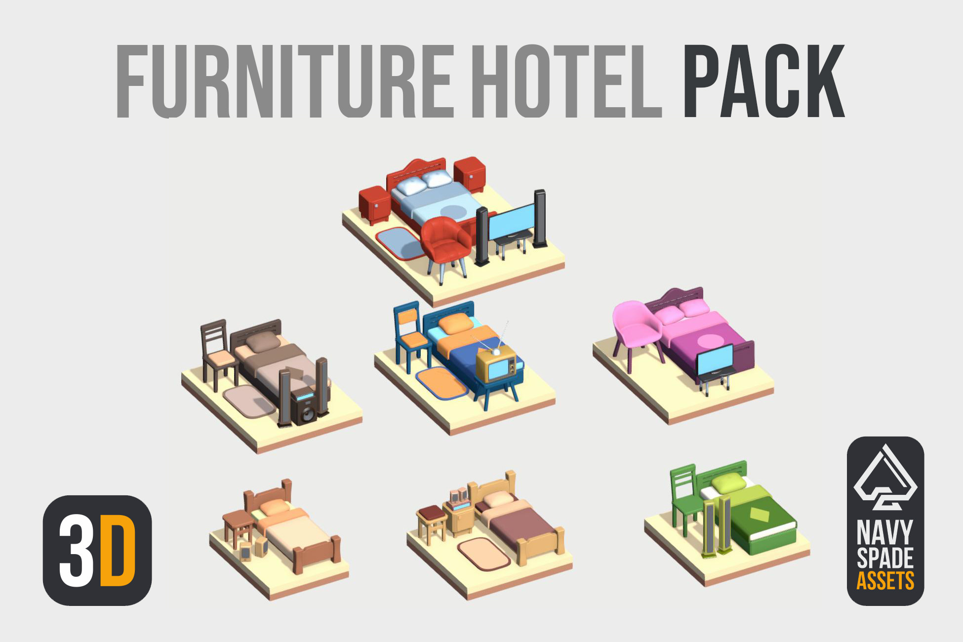 Hotel Furniture Pack | 3D Furniture | Unity Asset Store