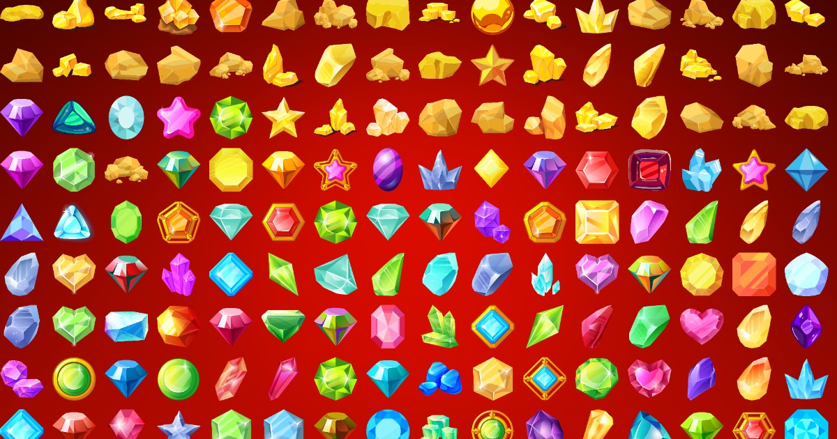 361 Gems Icon & Image | 2D GUI | Unity Asset Store
