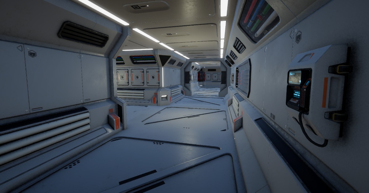 Cloud 9 Space Station Modular Kit | 3D Sci-Fi | Unity Asset Store