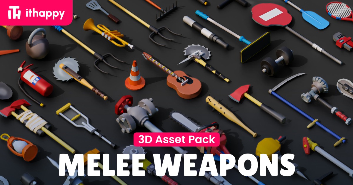 Melee Weapons - Low Poly 3D Models Pack | 3D Weapons | Unity Asset Store