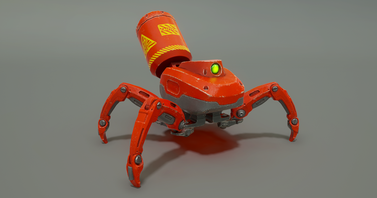 SCI FI: EXPLOSIVE SPIDER BOT | 3D Robots | Unity Asset Store