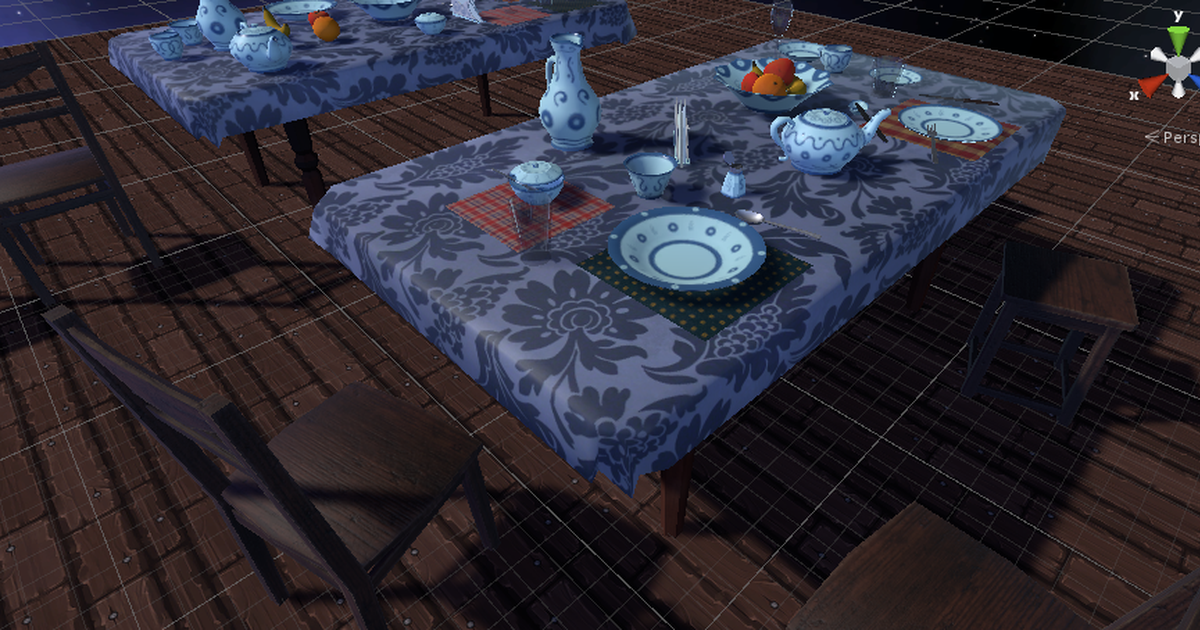 Kitchen Table and Dishes | 3D Furniture | Unity Asset Store