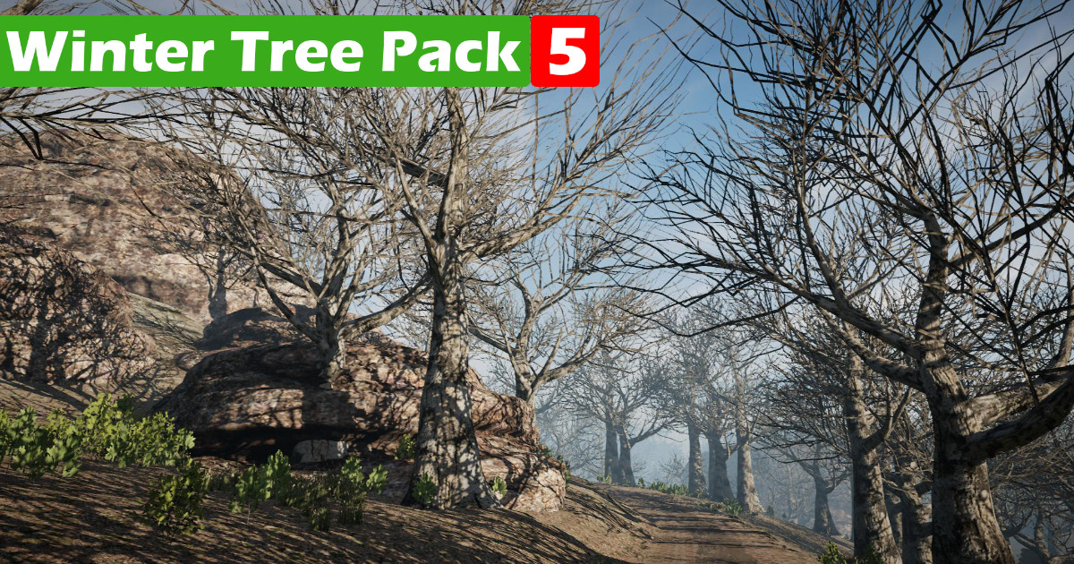 Mobile Winter Tree Pack (5) | 3D Trees | Unity Asset Store