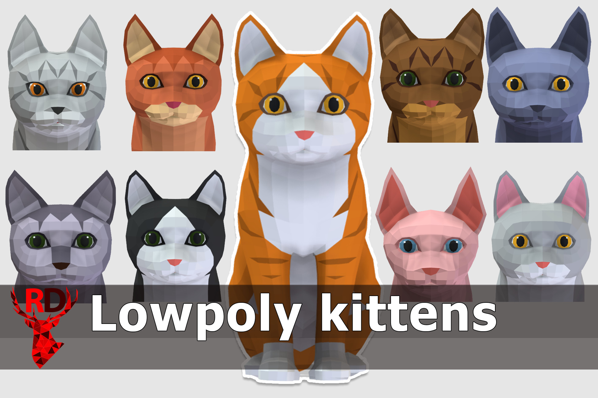 LowPoly KIttens pack | Characters | Unity Asset Store