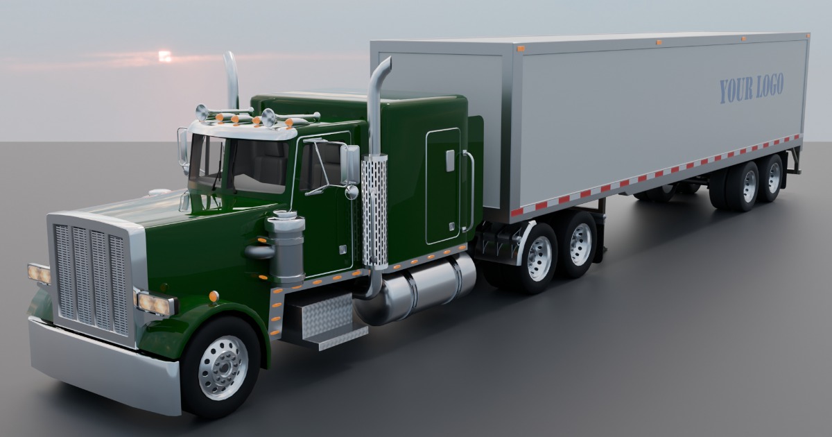 Realistic American Semi Truck Mega Pack (Box, Container & Tanker ...