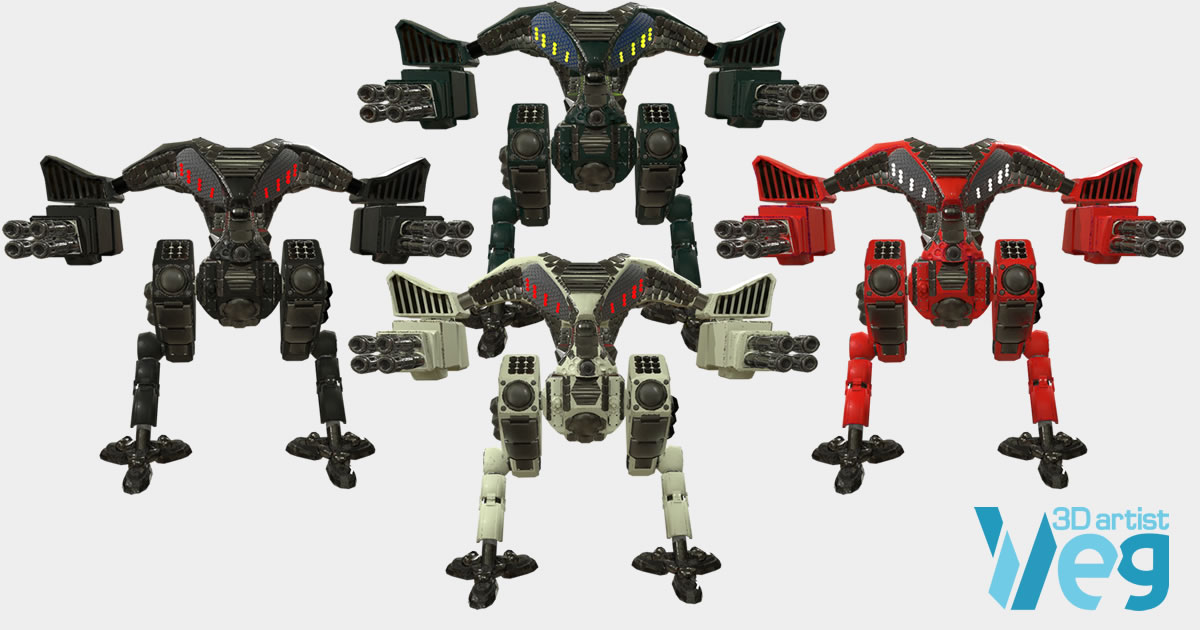 Battle Mech PBR | 3D Robots | Unity Asset Store