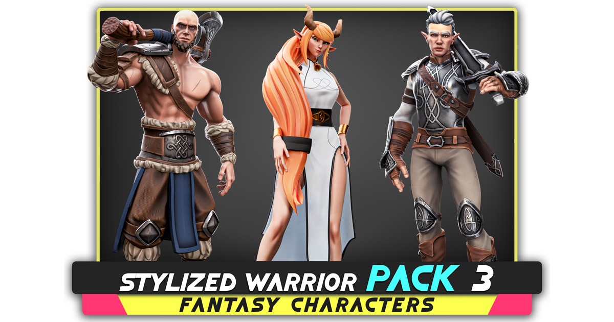 Stylized Warrior Pack 3 - Female And Human Elven - Warrior - #59 ...